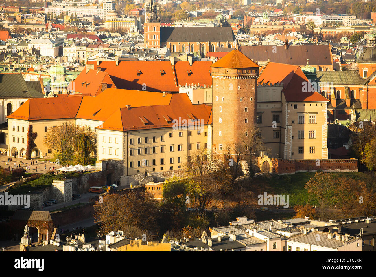 Aerial view of Royal Wawel castle in Krakow, Poland Stock Photo - Alamy