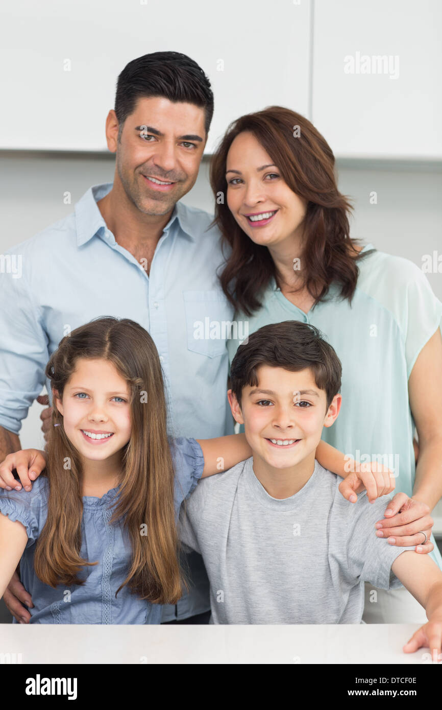 Portrait affectionate family four hi-res stock photography and images ...