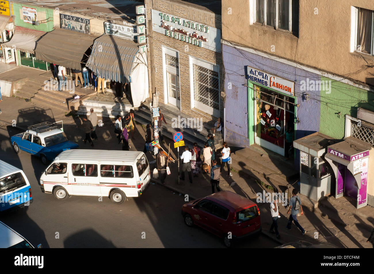 aerial view of Cunningham Street, Piazza, Addis Ababa, Ethiopia Stock ...