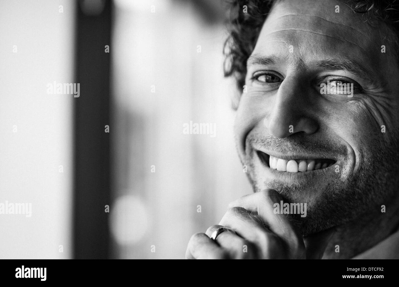 Professional black man smiling Black and White Stock Photos & Images ...