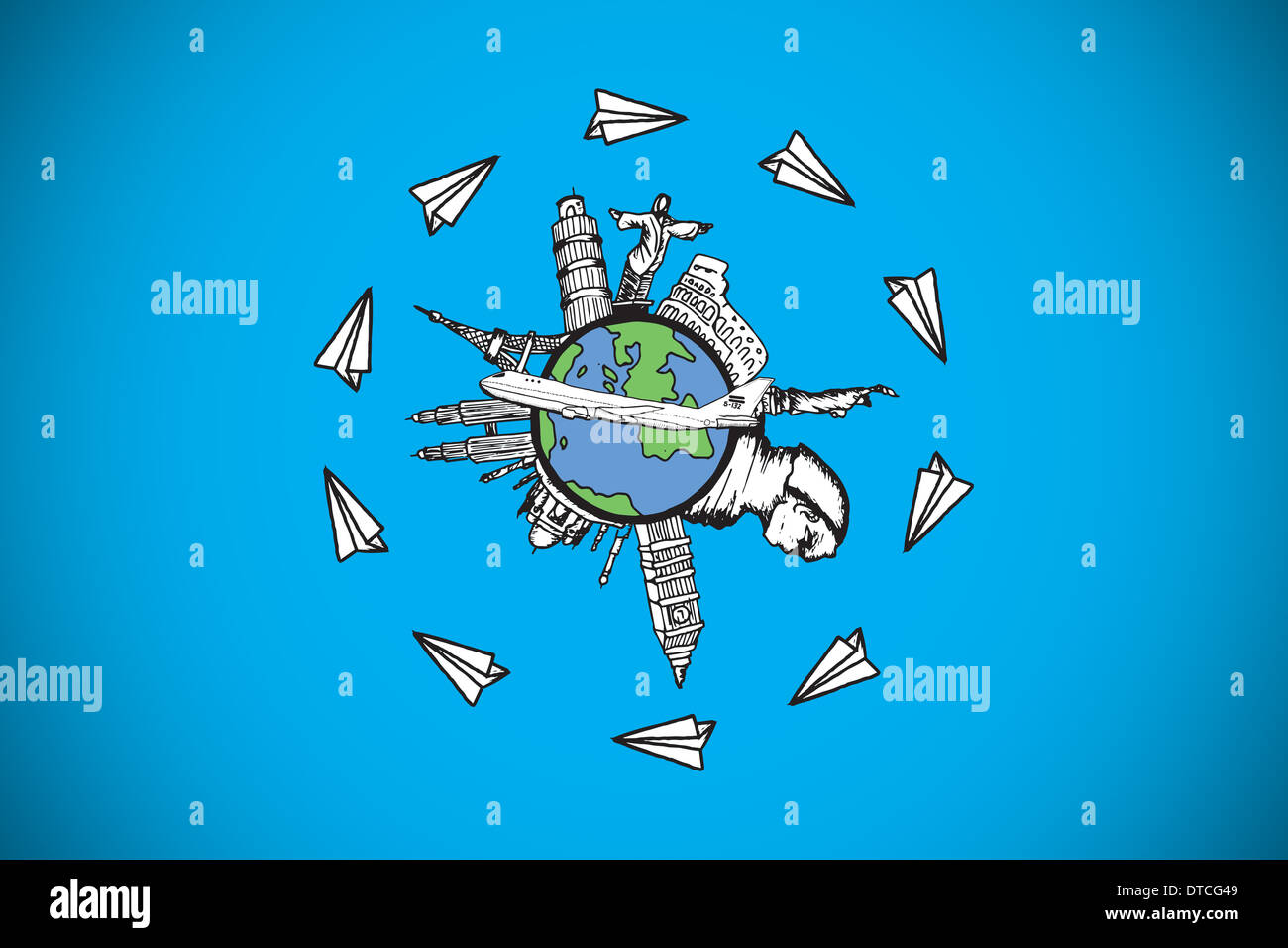 Map paper airplane hi-res stock photography and images - Alamy