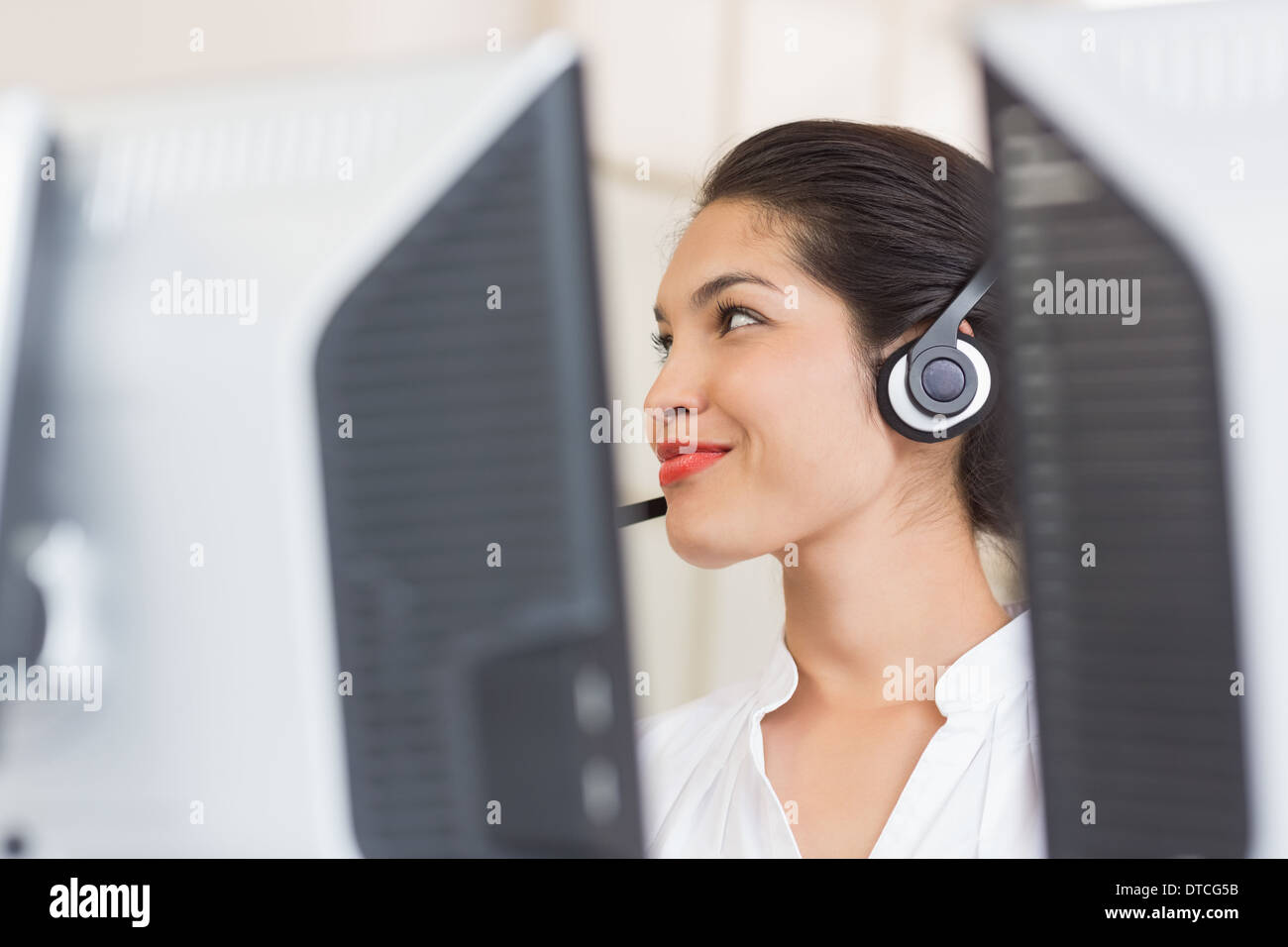 Customer service representative in call center Stock Photo - Alamy