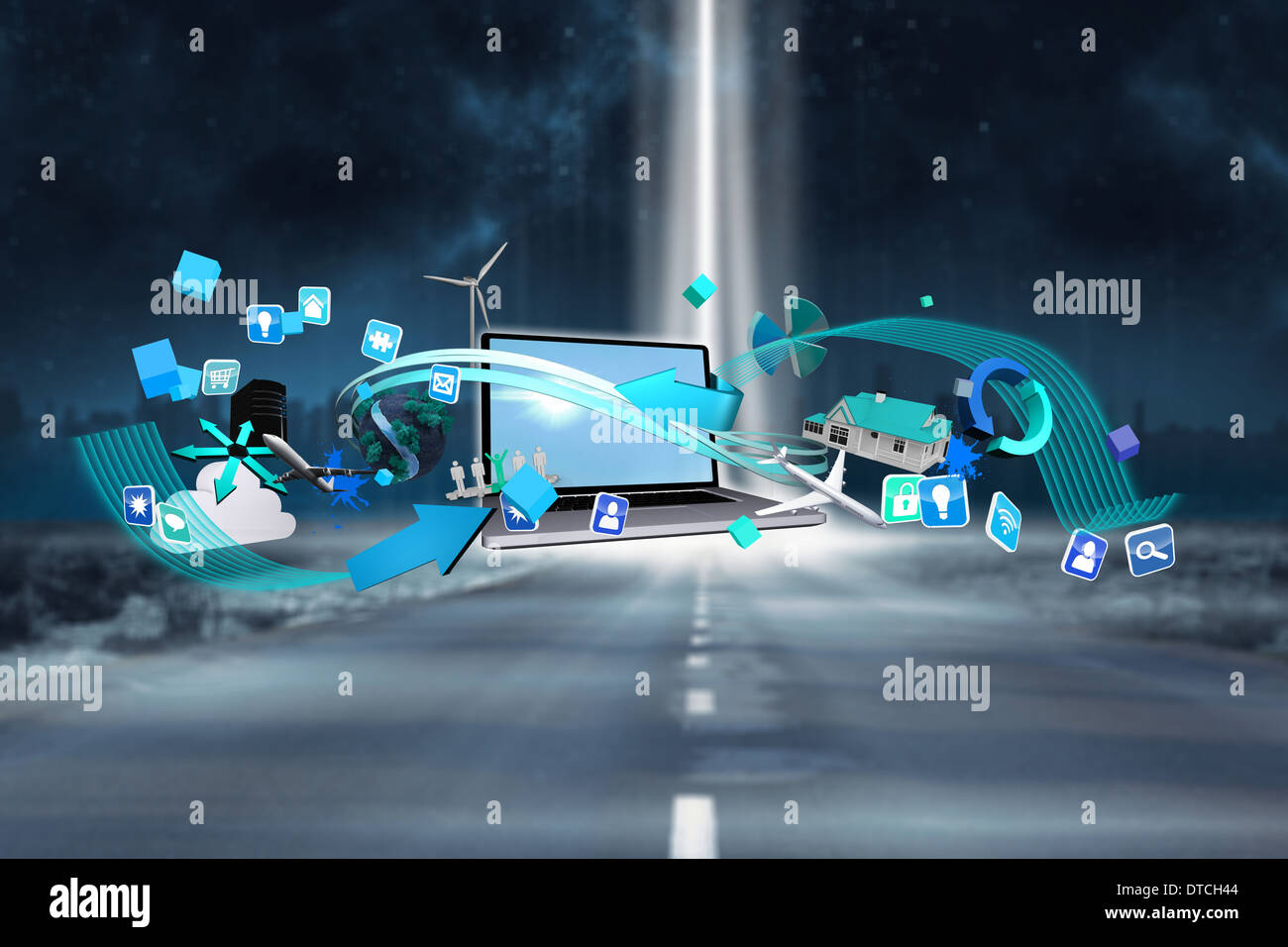 Composite image of computer applications Stock Photo - Alamy