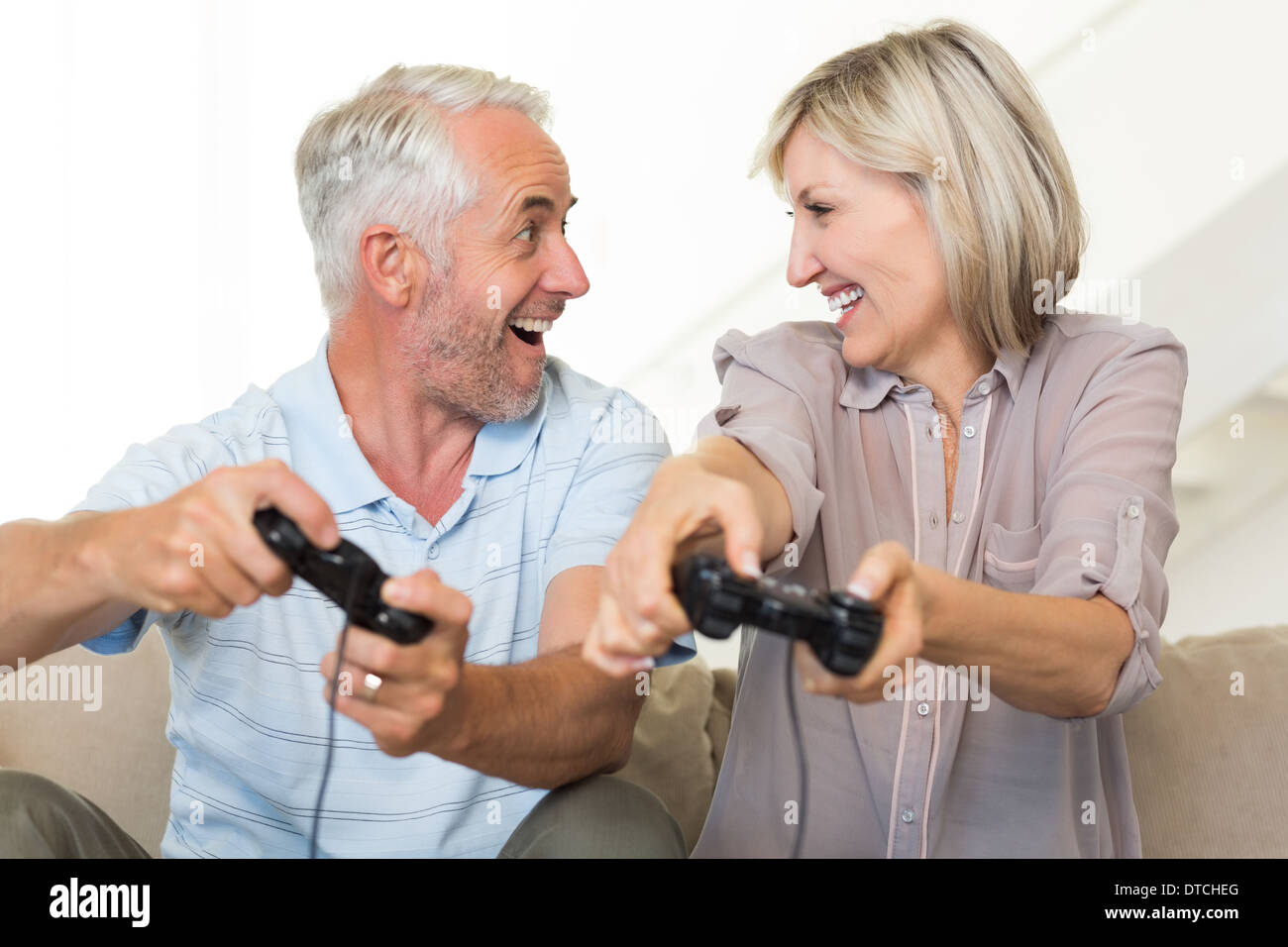 Mature Couple Playing Video Game High Resolution Stock Photography and ...