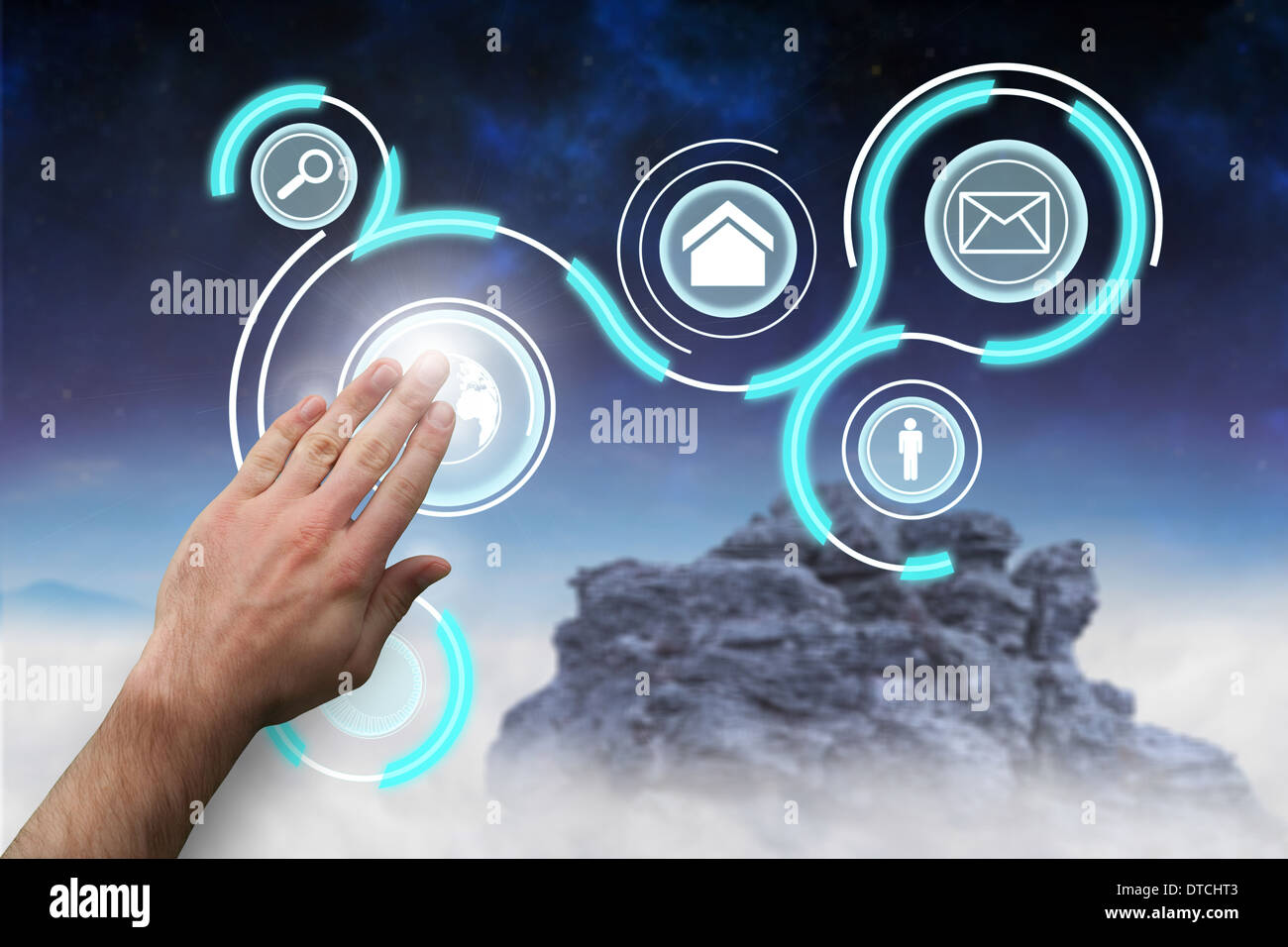 Composite image of hand presenting Stock Photo - Alamy