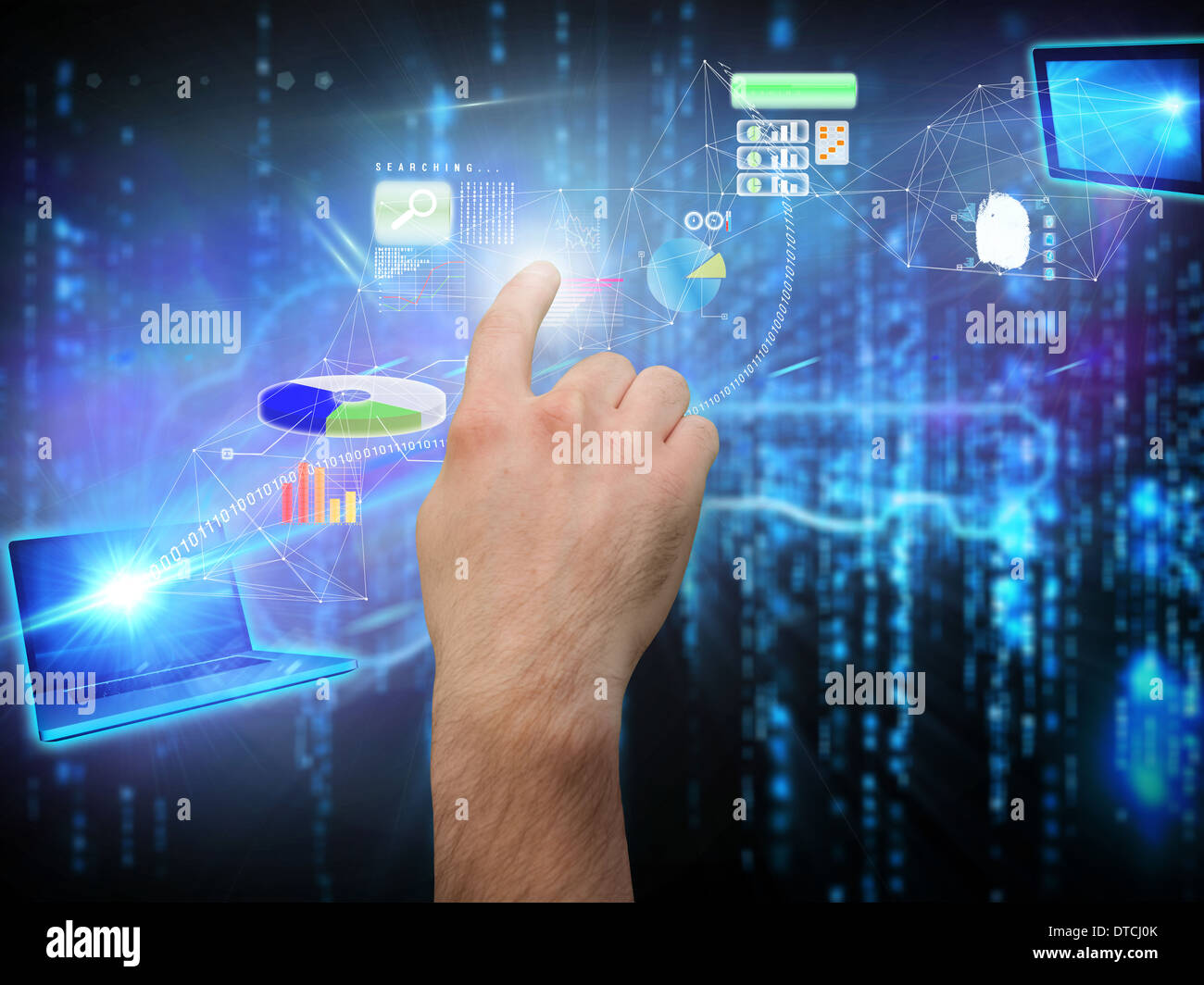 Composite image of hand pointing Stock Photo - Alamy