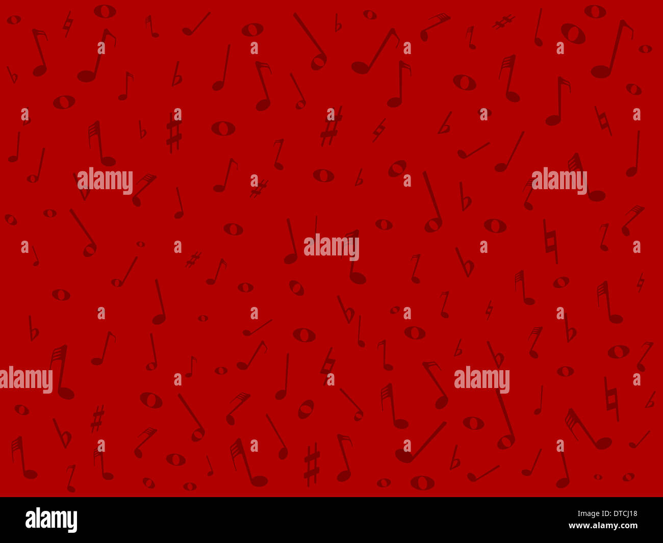 A maroon background filled with musical notes Stock Photo - Alamy