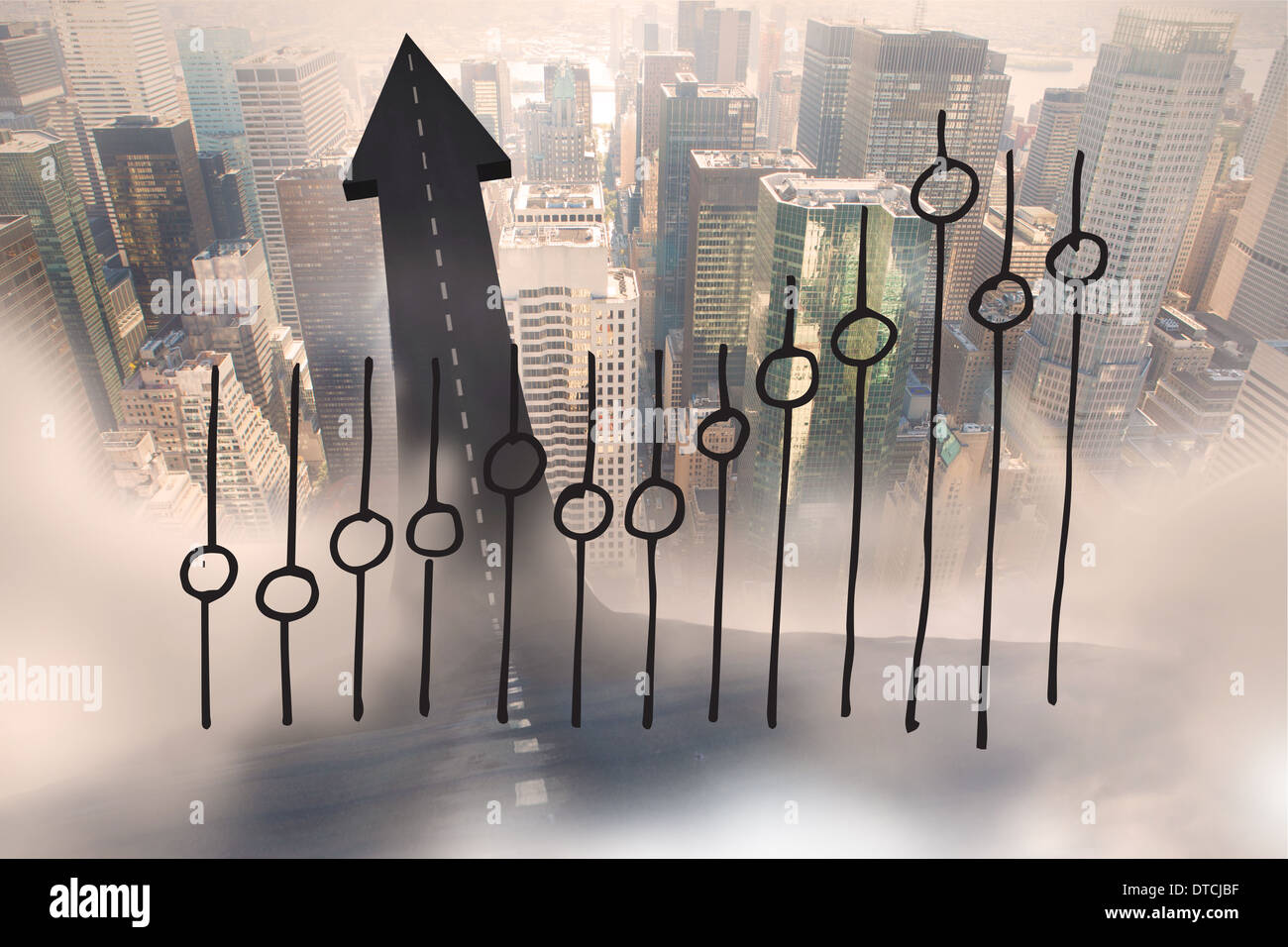 Composite image of data analysis doodle Stock Photo - Alamy