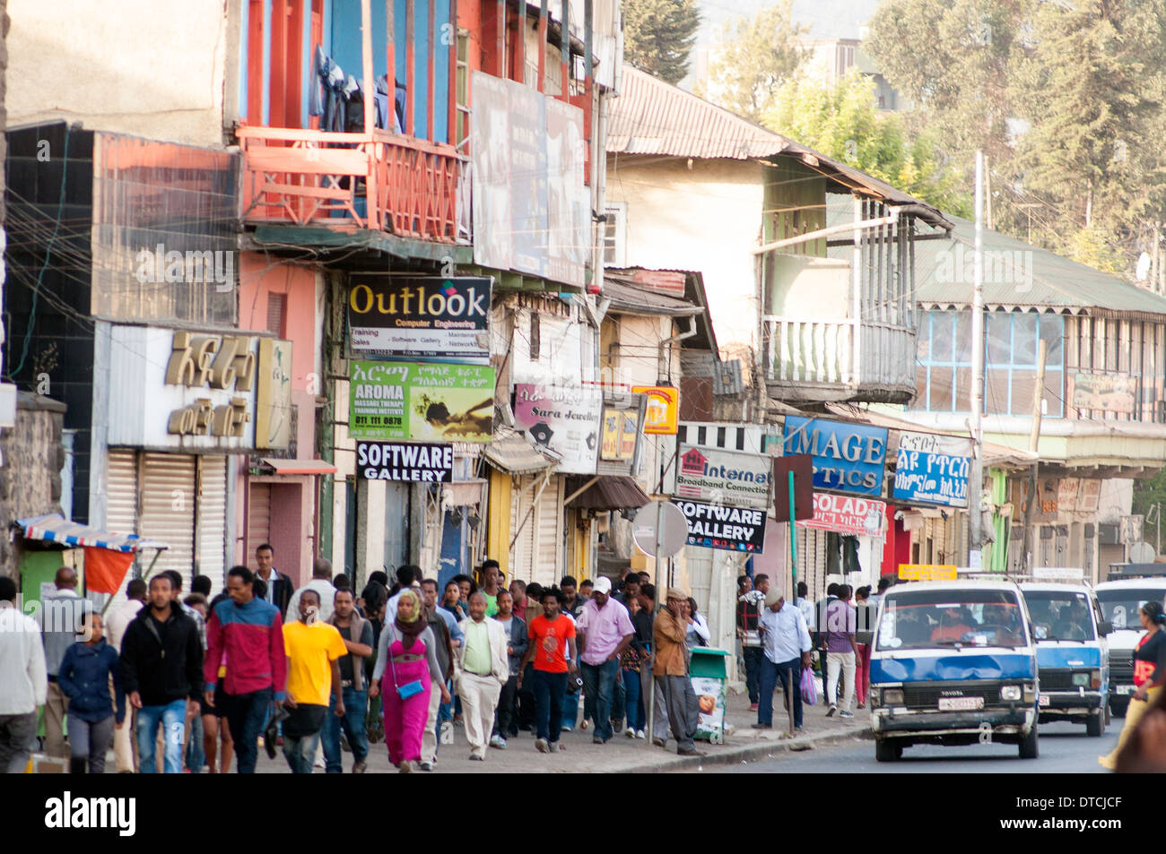 Haile Selassie Street, Piazza, Addis Ababa, Ethiopia Stock Photo - Alamy