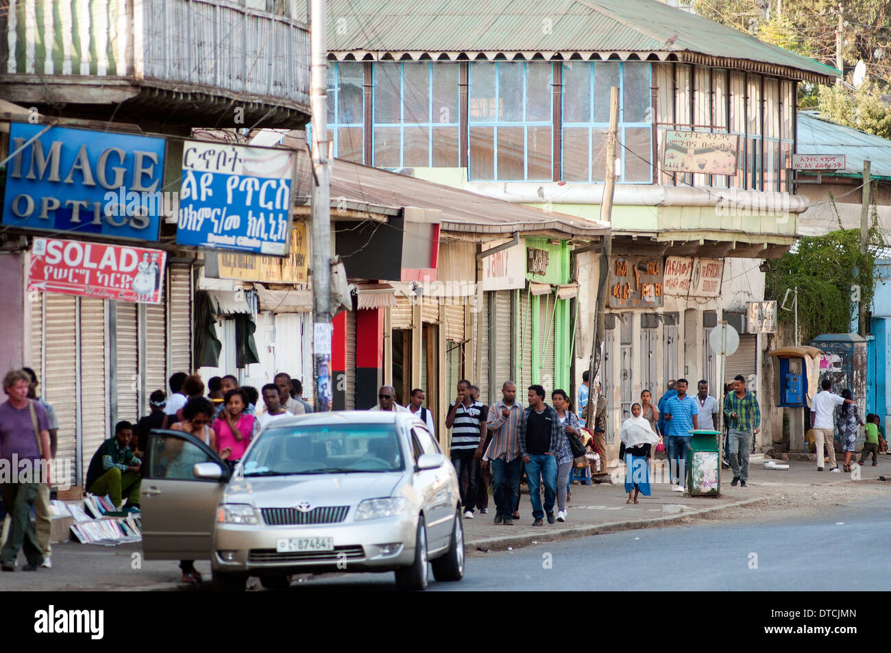 Haile Selassie Street, Piazza, Addis Ababa, Ethiopia Stock Photo - Alamy