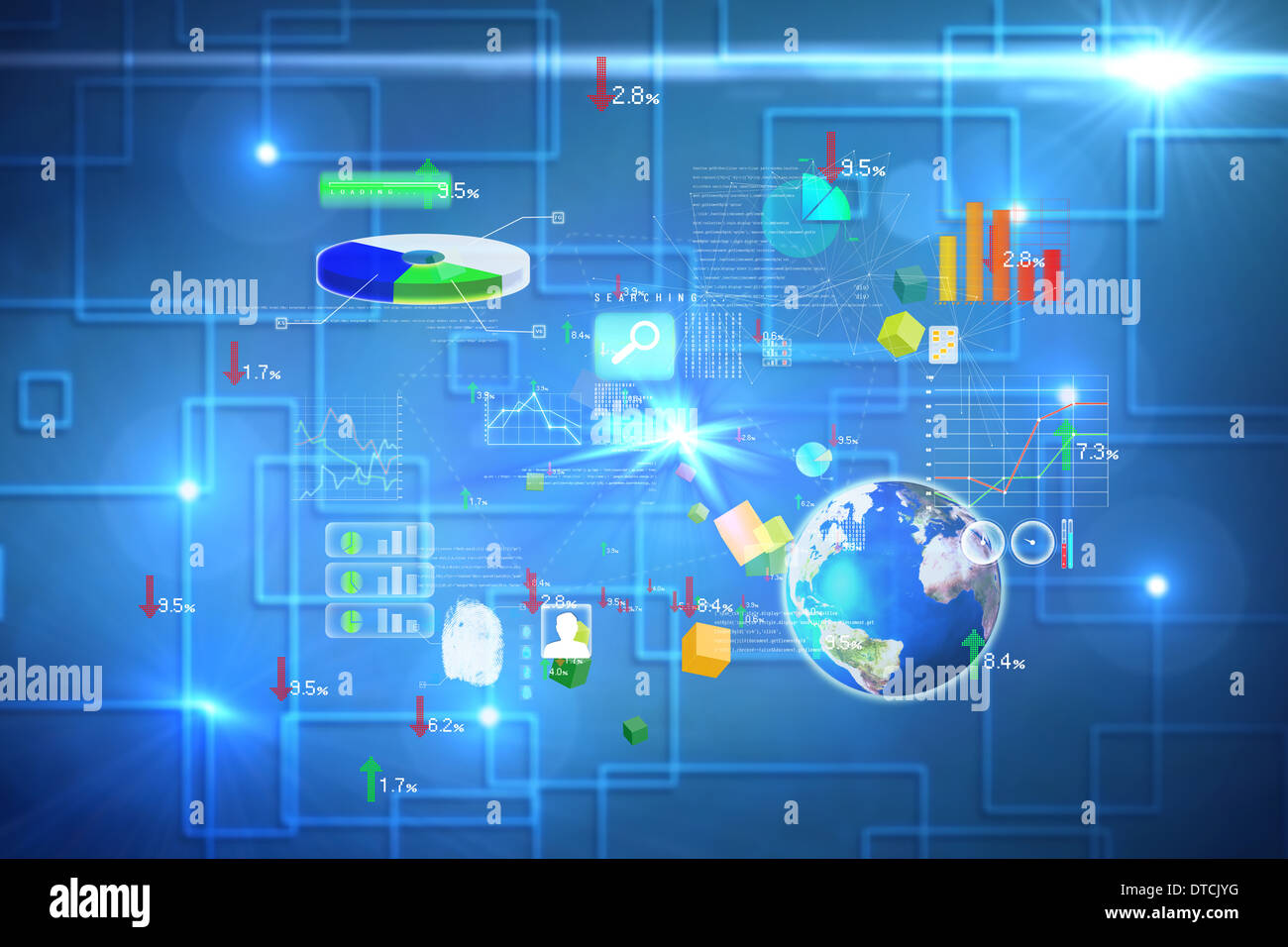 Composite image of global technology background Stock Photo - Alamy