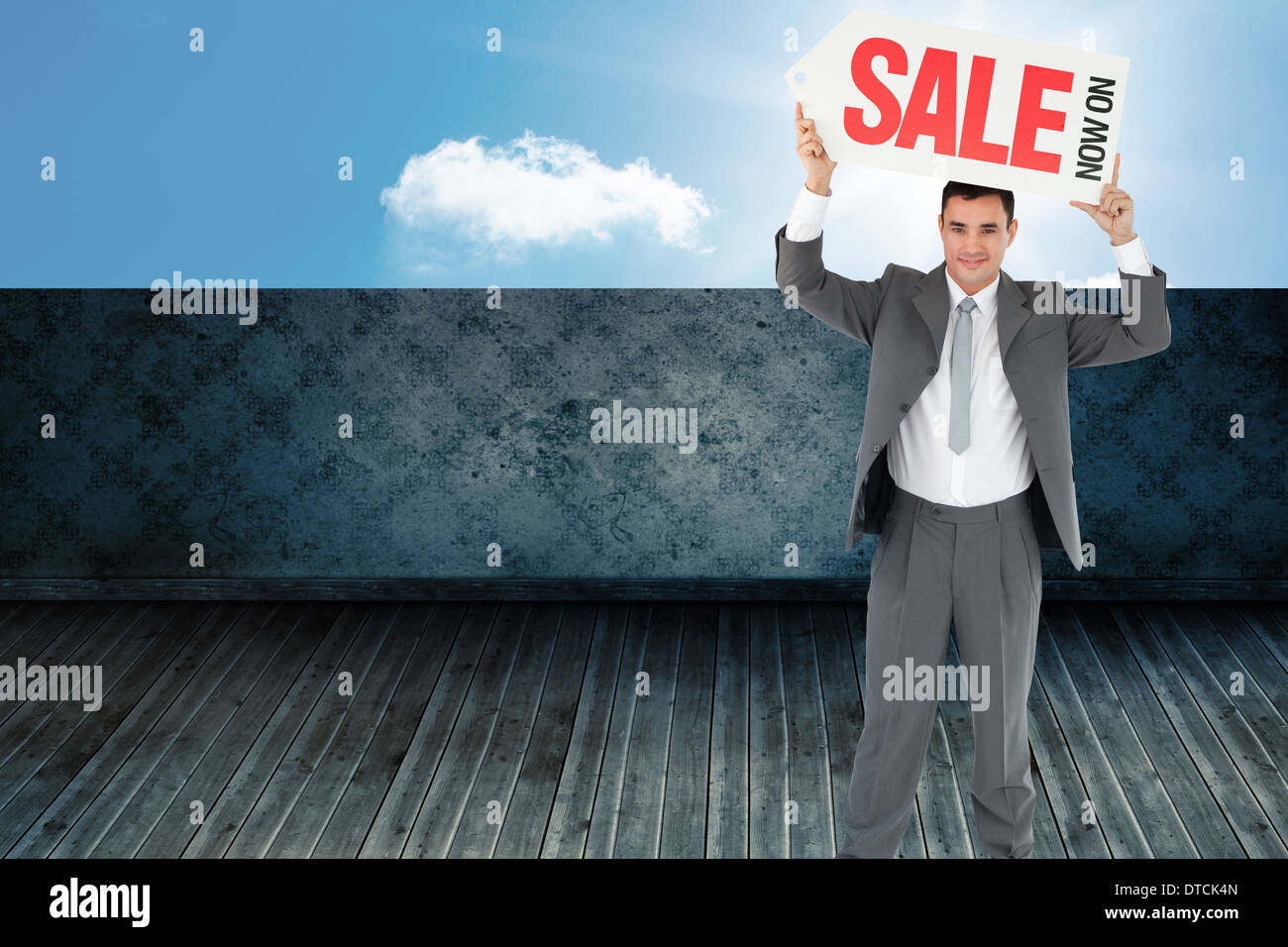 Holding sign above head hi-res stock photography and images - Alamy