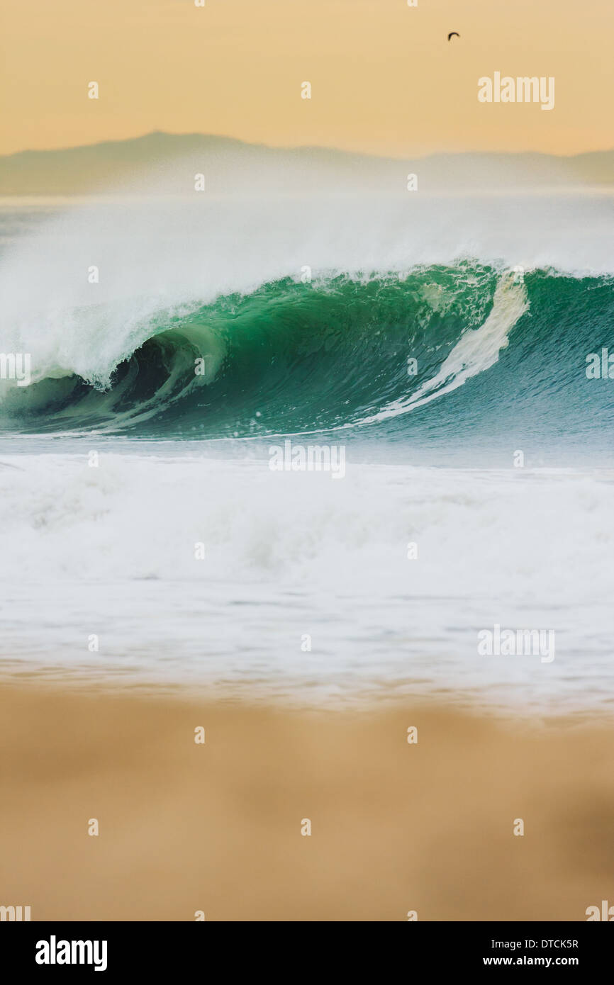 Beautiful Ocean Wave at Sunset, Epic Surf Stock Photo - Alamy