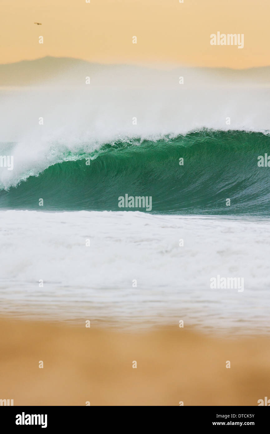 Beautiful Ocean Wave at Sunset, Epic Surf Stock Photo - Alamy