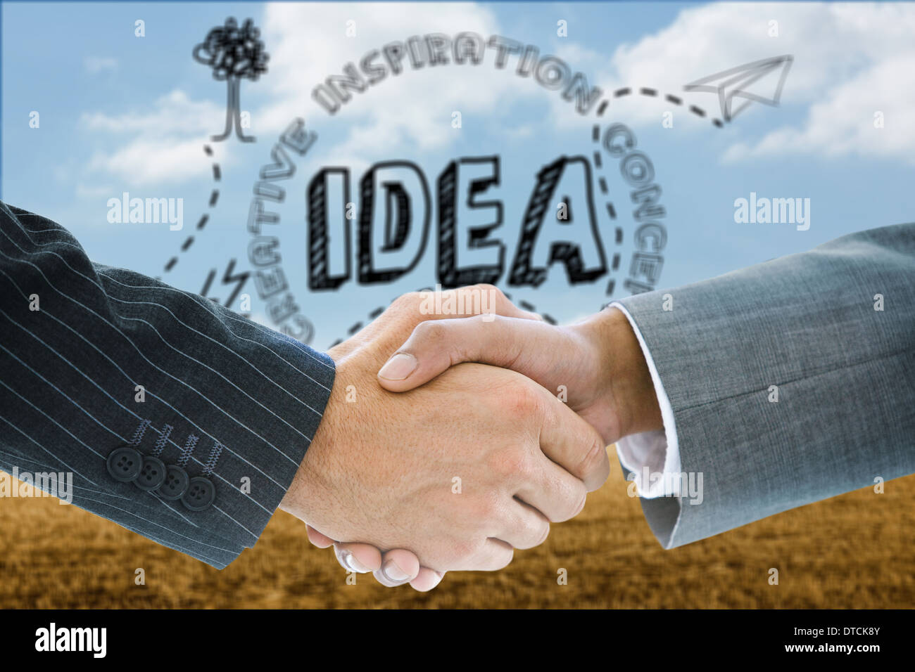 Business solution handshake hi-res stock photography and images - Alamy