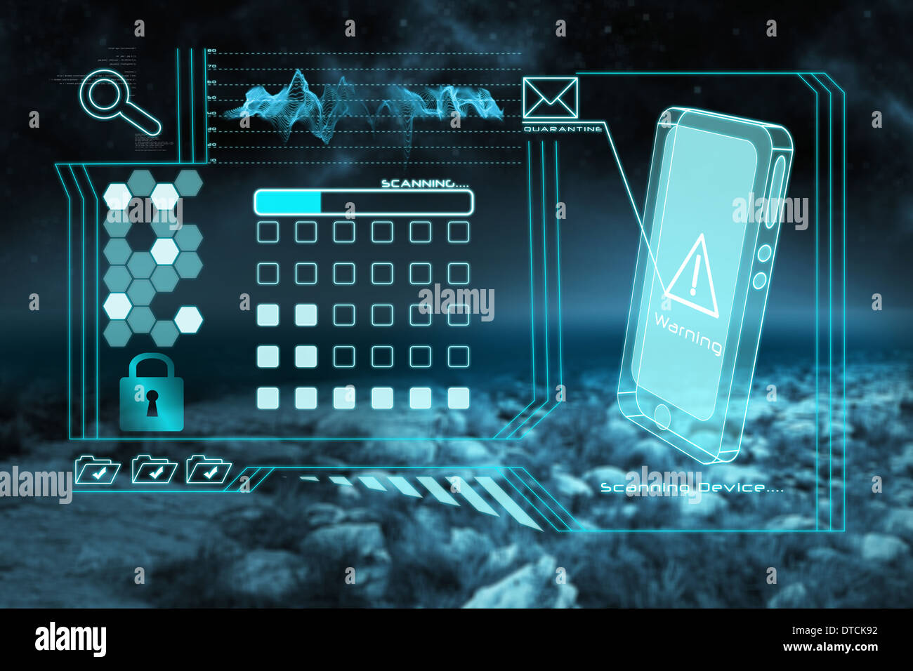 Composite image of security interface Stock Photo - Alamy