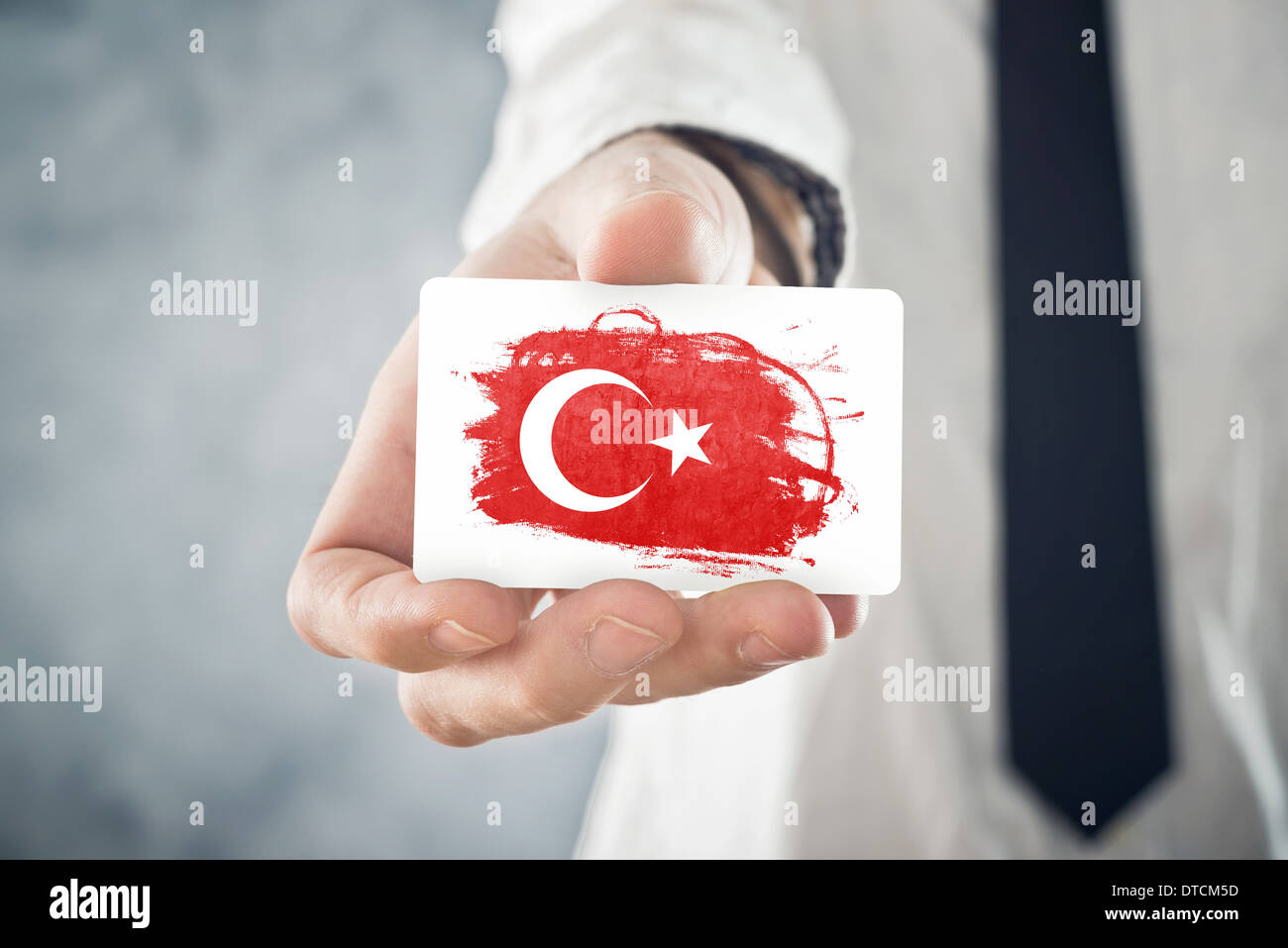 Business man showing turkey flag hi-res stock photography and images ...