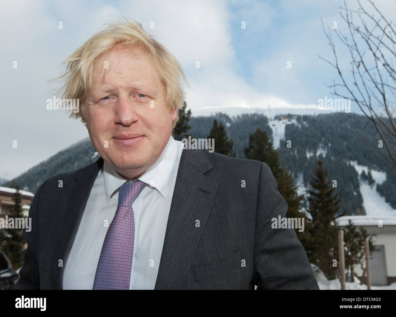 Boris Johnson, Mayor of London in Davos, Switzerland, during his visit ...