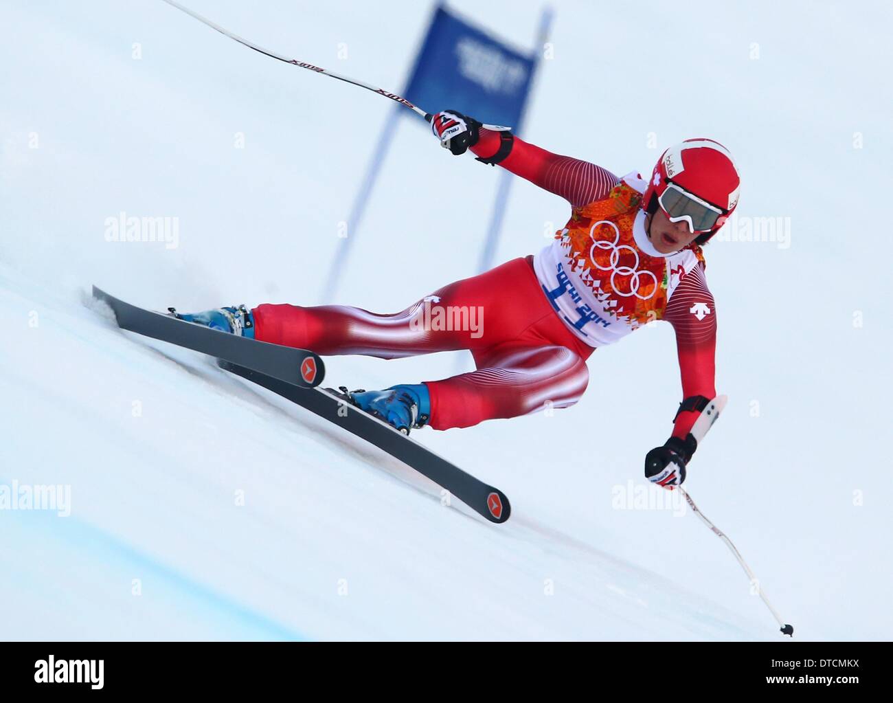 Dominique Gisin of Switzerland competes during the during the Women's ...