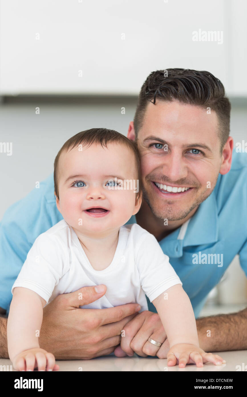 Happy father and baby boy Stock Photo - Alamy