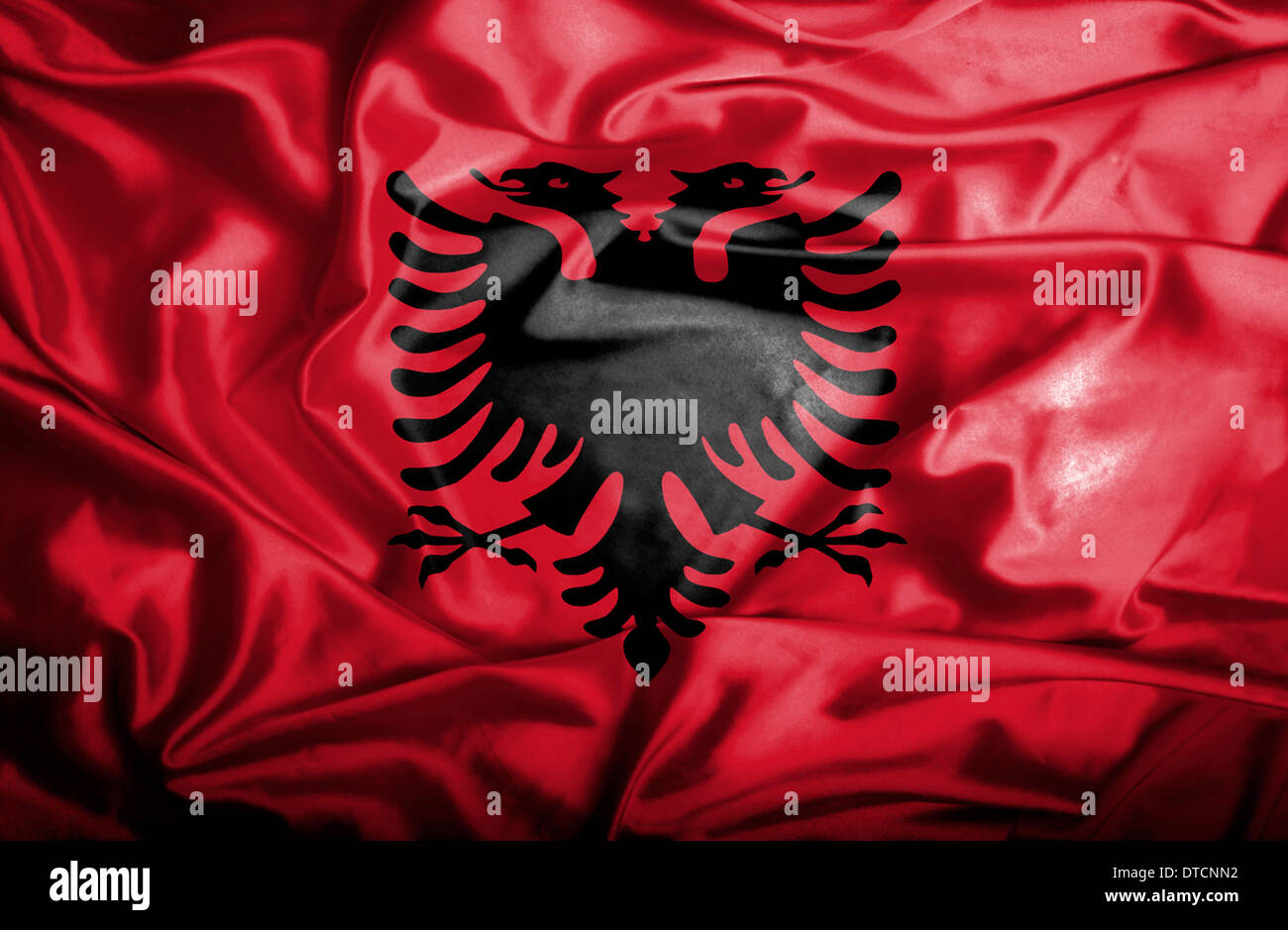 Albania flag silky flag hi-res stock photography and images - Alamy