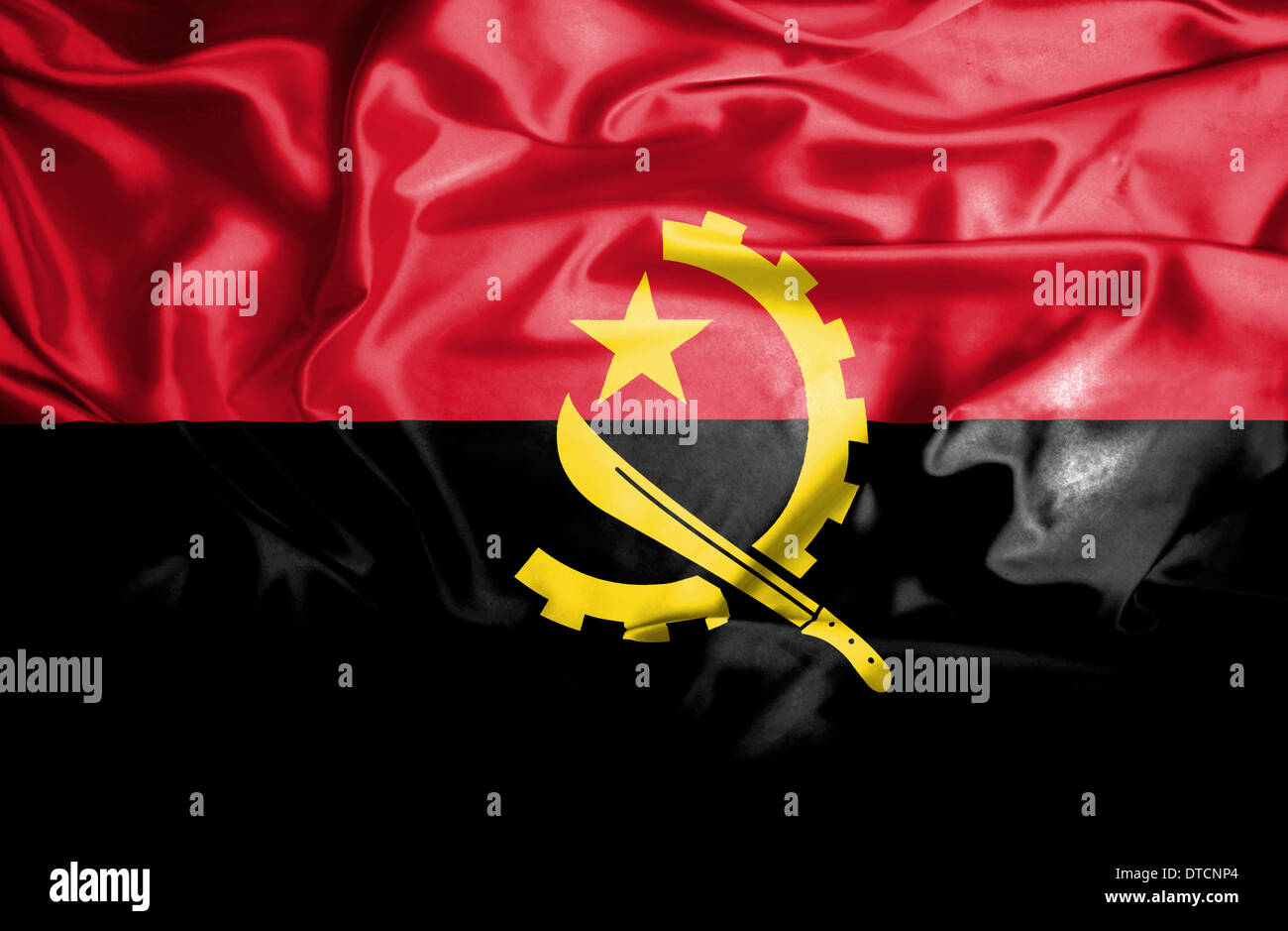 Angola waving flag Stock Photo - Alamy