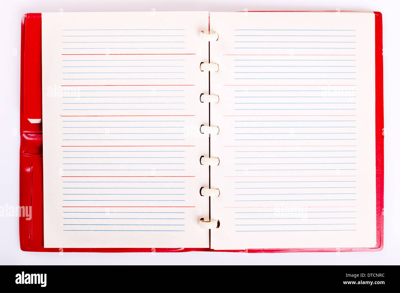 Open Blank Page Notebook. Old Paper Notepad Isolate On White Background ...