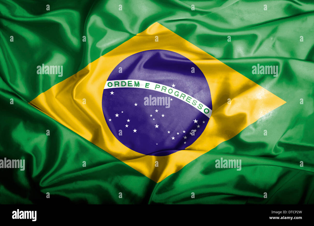Brazil waving flag Stock Photo - Alamy