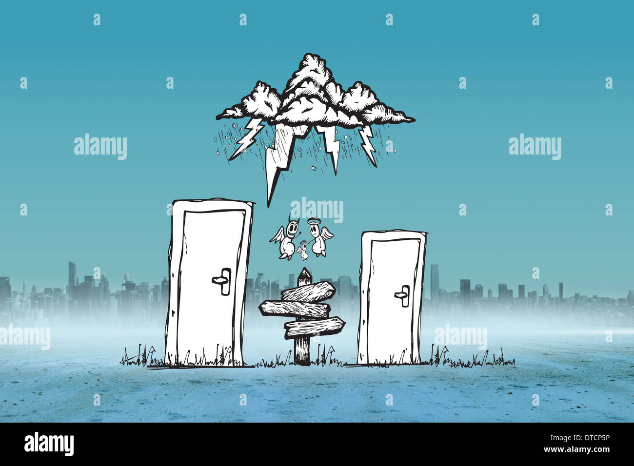 Composite image of decision making doodle Stock Photo - Alamy