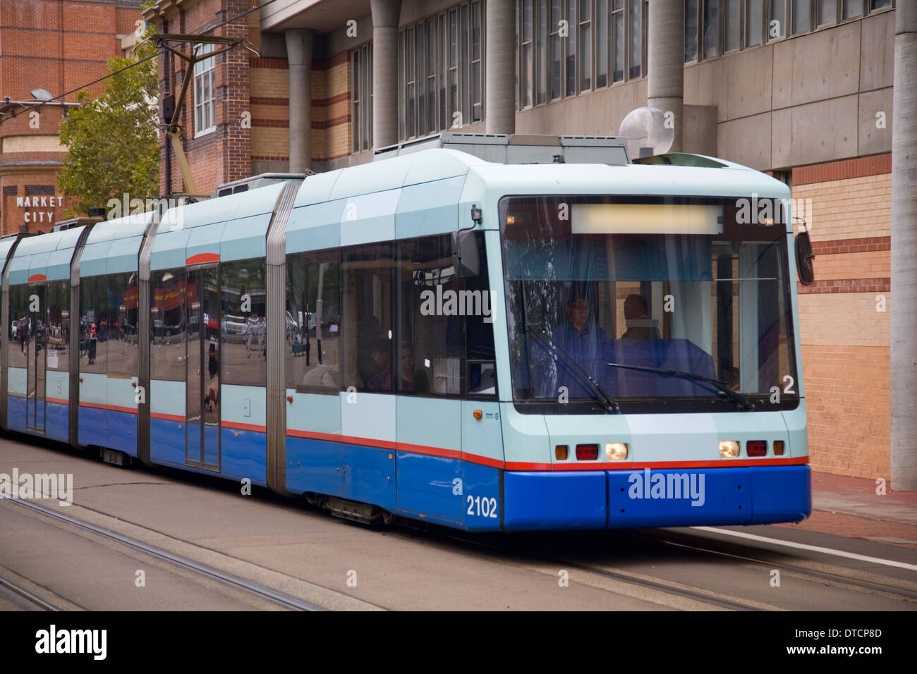 sydney light rail/tram in haymarket,sydney city centre,australia Stock ...