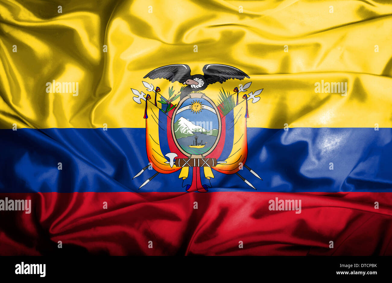 Ecuador waving flag Stock Photo - Alamy