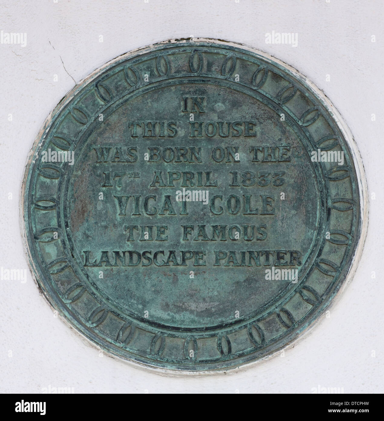 Plaque celebrating Vicat Cole, landscape painter, who was born at ...