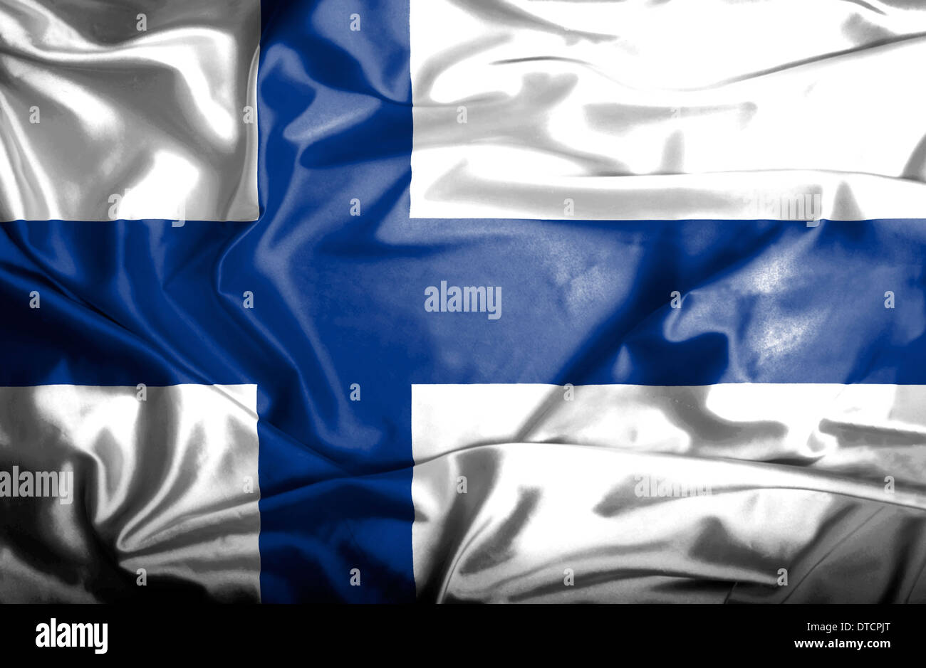 Finland waving flag Stock Photo - Alamy