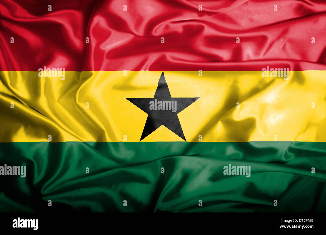 Ghana waving flag Stock Photo - Alamy