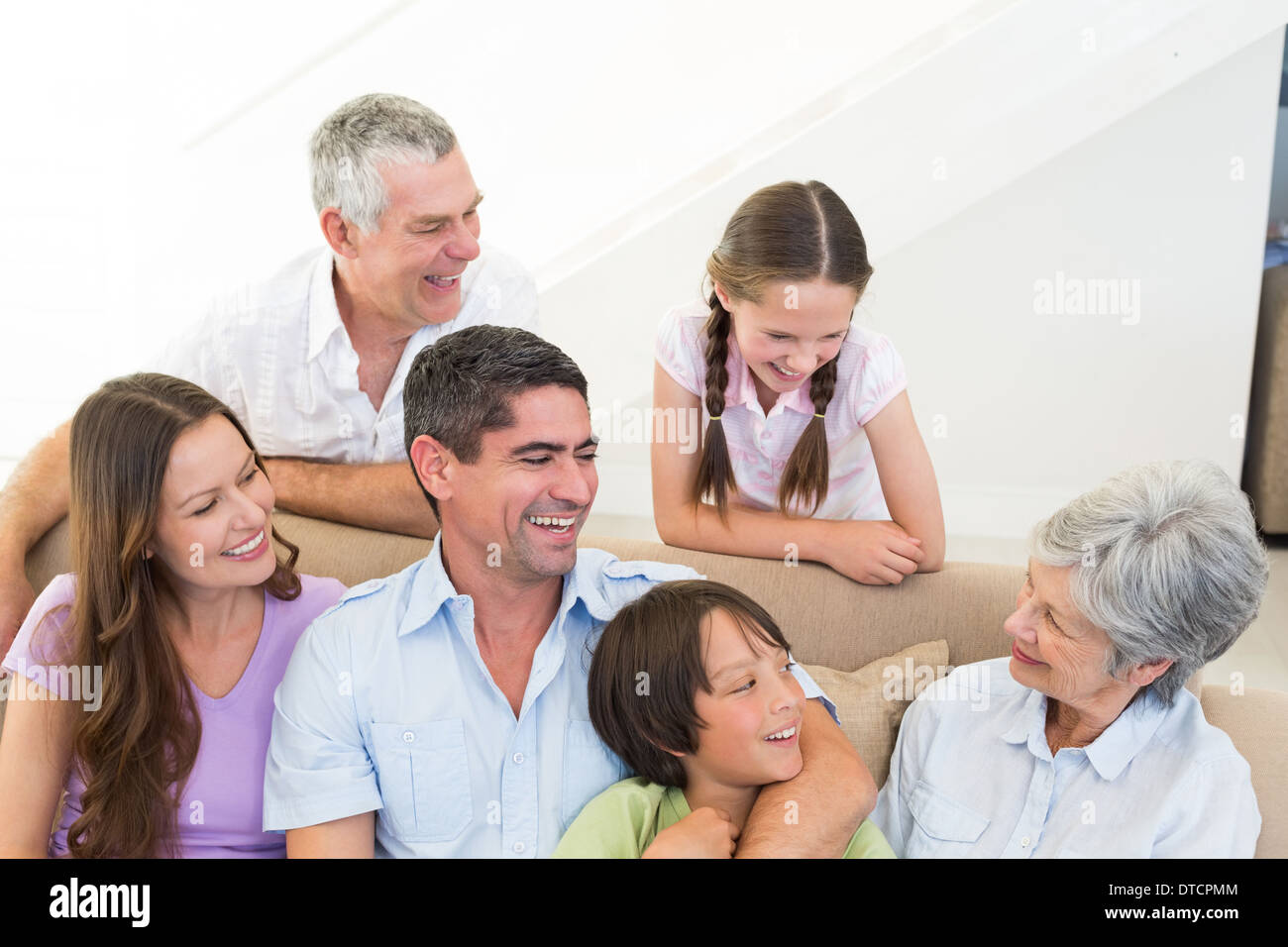 Happy multigeneration family Stock Photo - Alamy