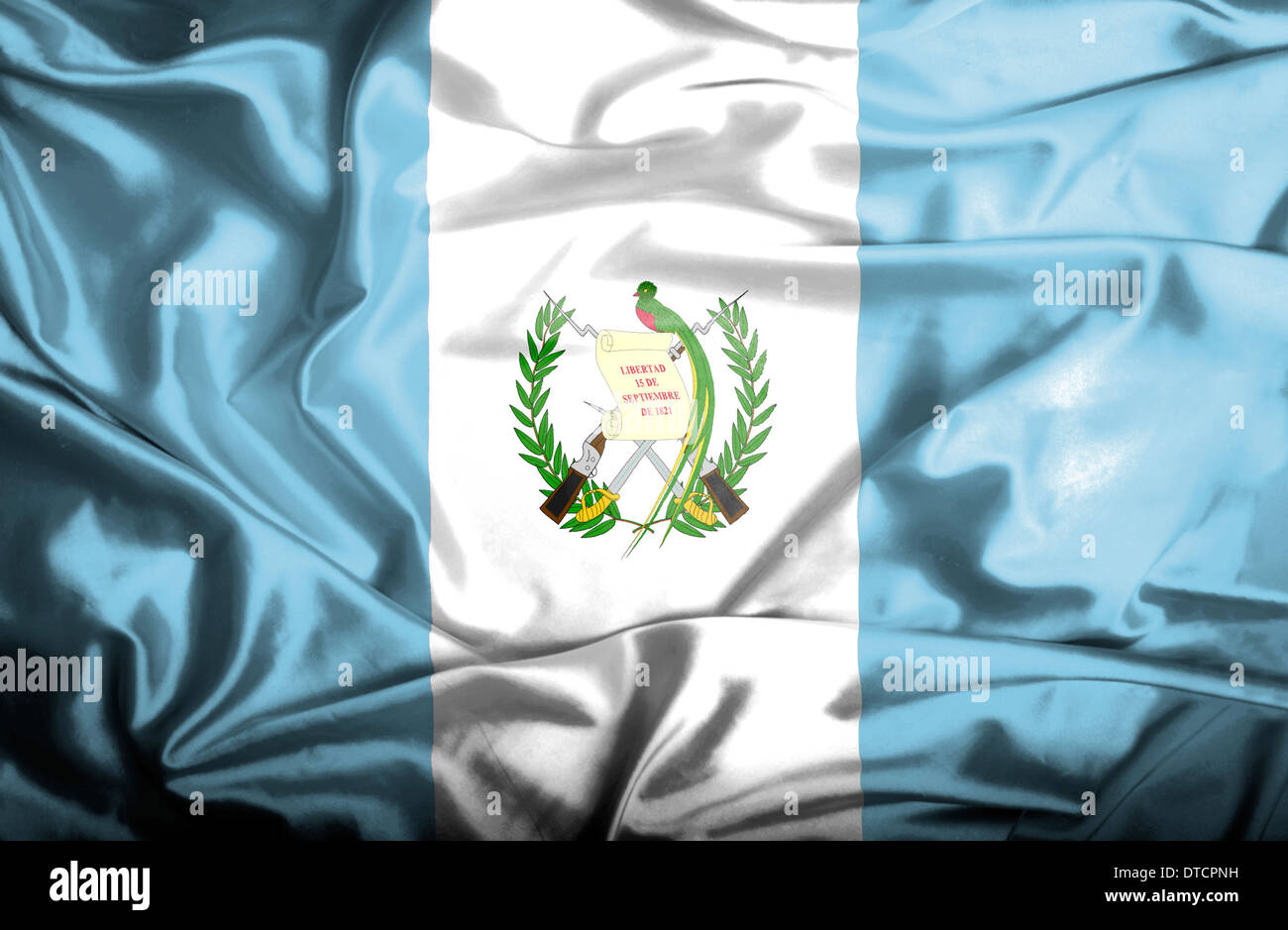 Guatemala waving flag Stock Photo - Alamy