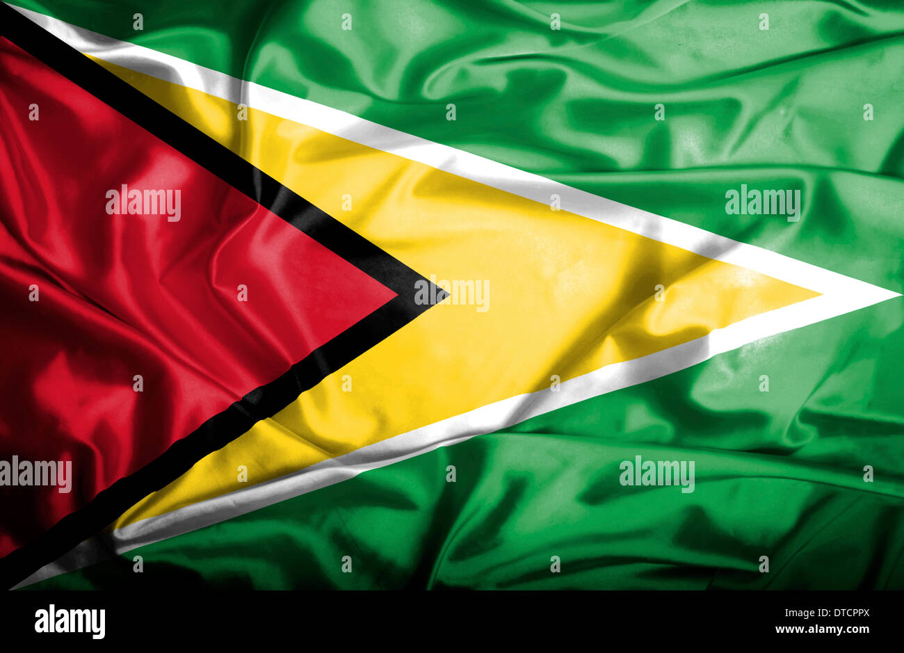 Guyana waving flag Stock Photo - Alamy