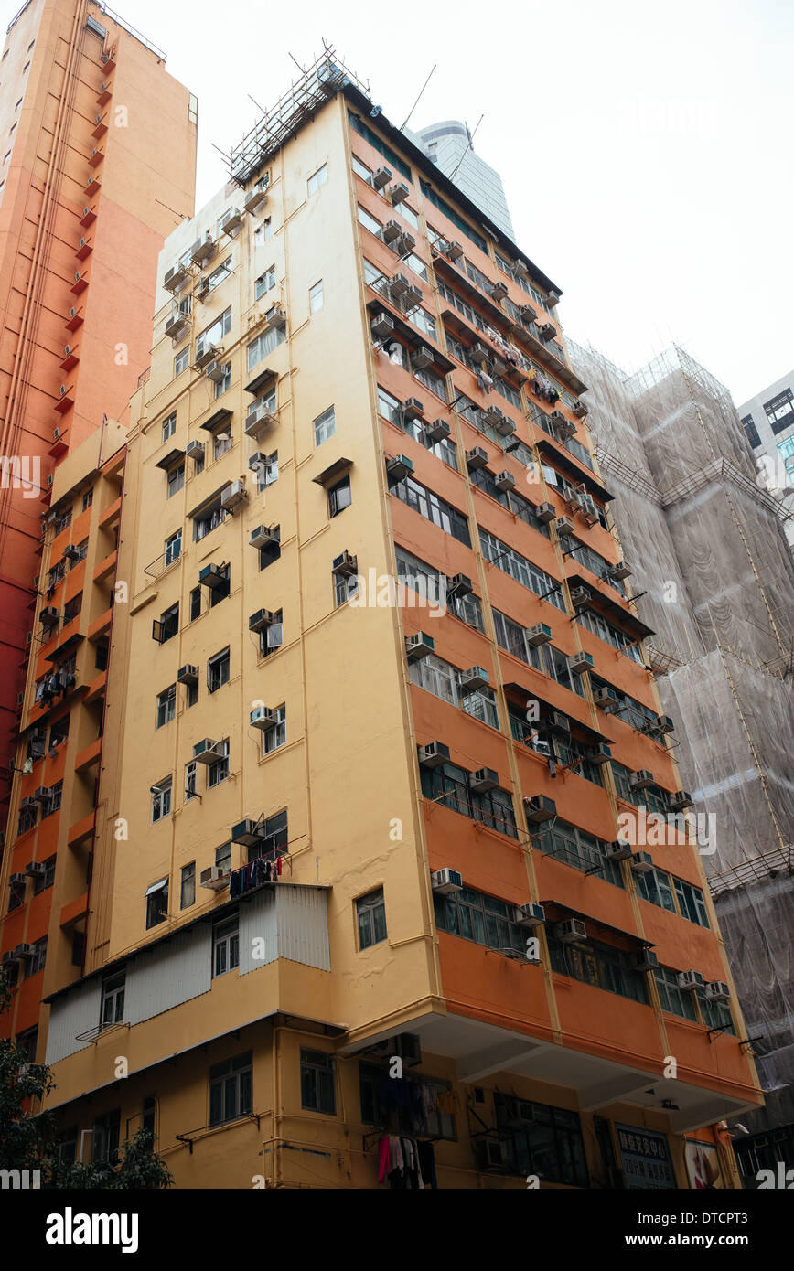Old apartment block in Mong Kok Stock Photo - Alamy