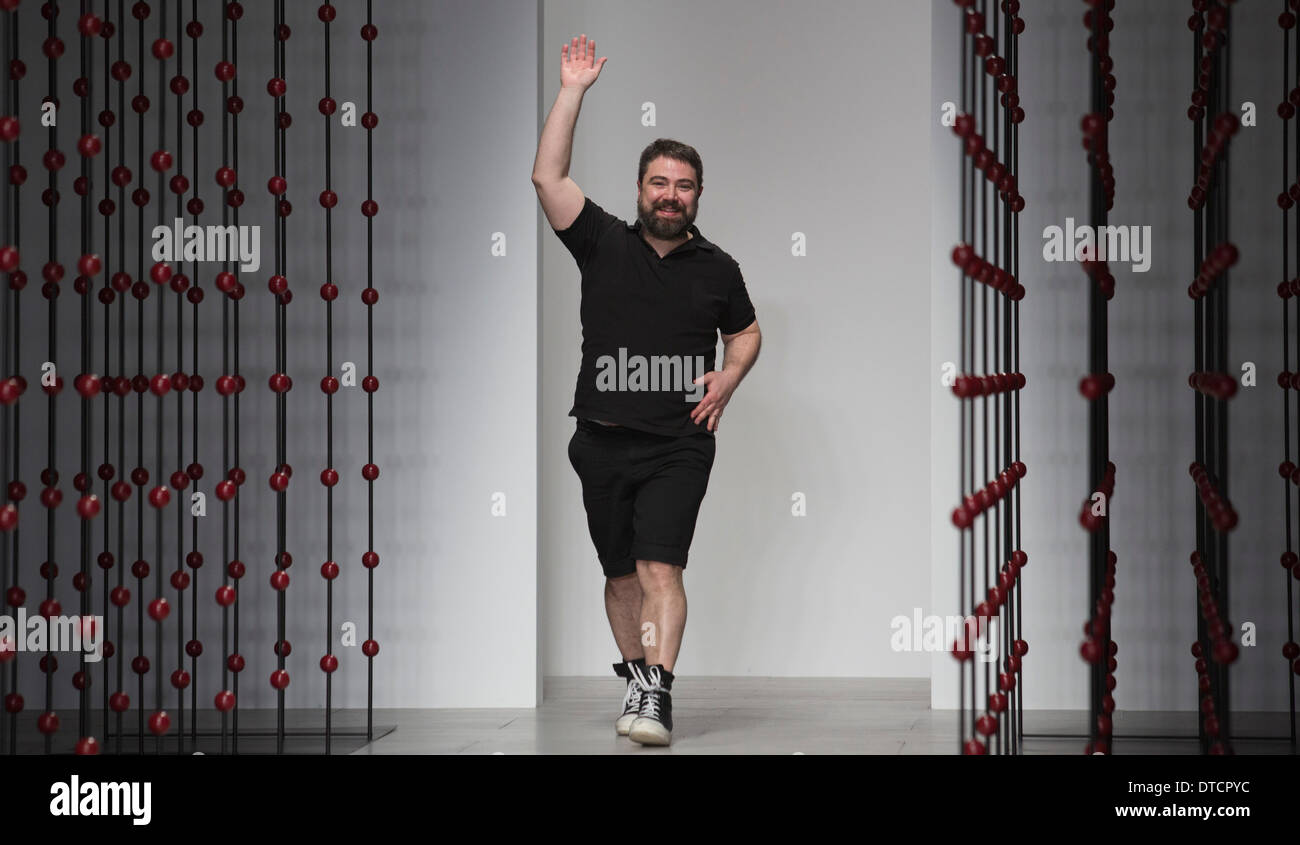 15 February 2014, London, England, UK. Spanish fashion designer Emilio ...