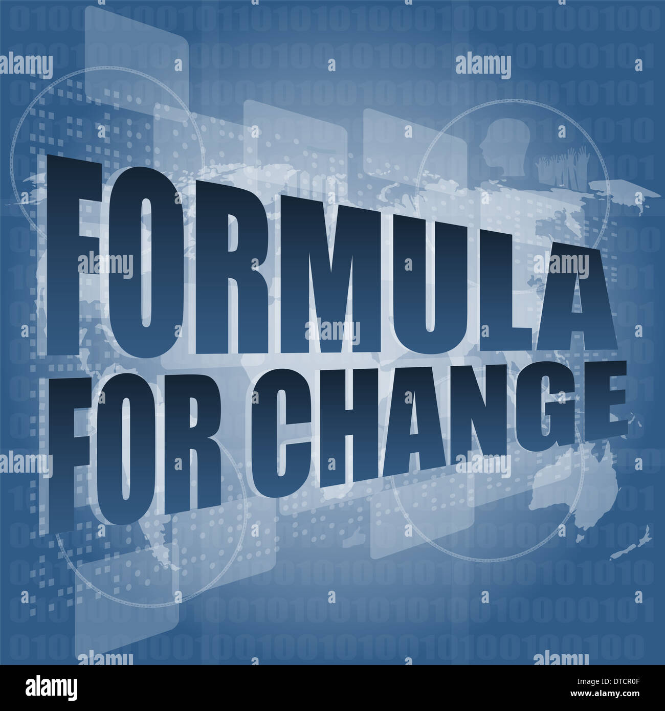 formula for change word on digital touch screen Stock Photo - Alamy