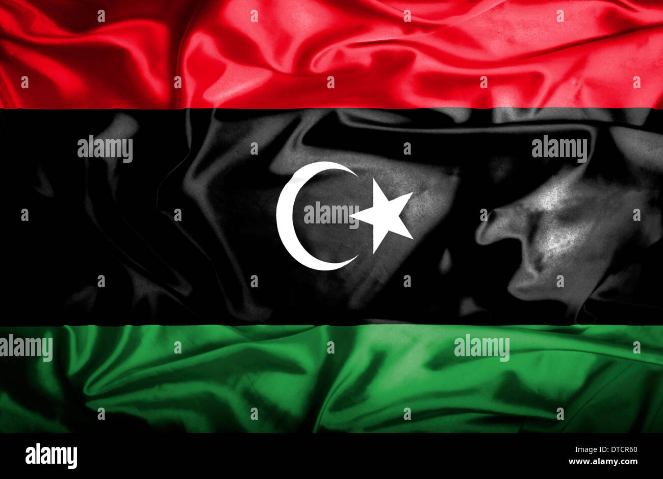 Libya waving flag Stock Photo - Alamy