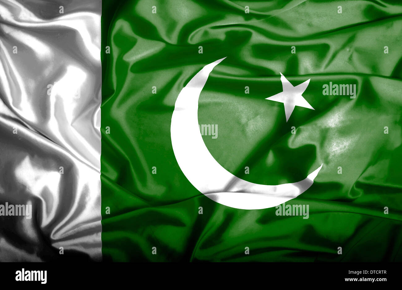 Pakistan waving flag Stock Photo - Alamy