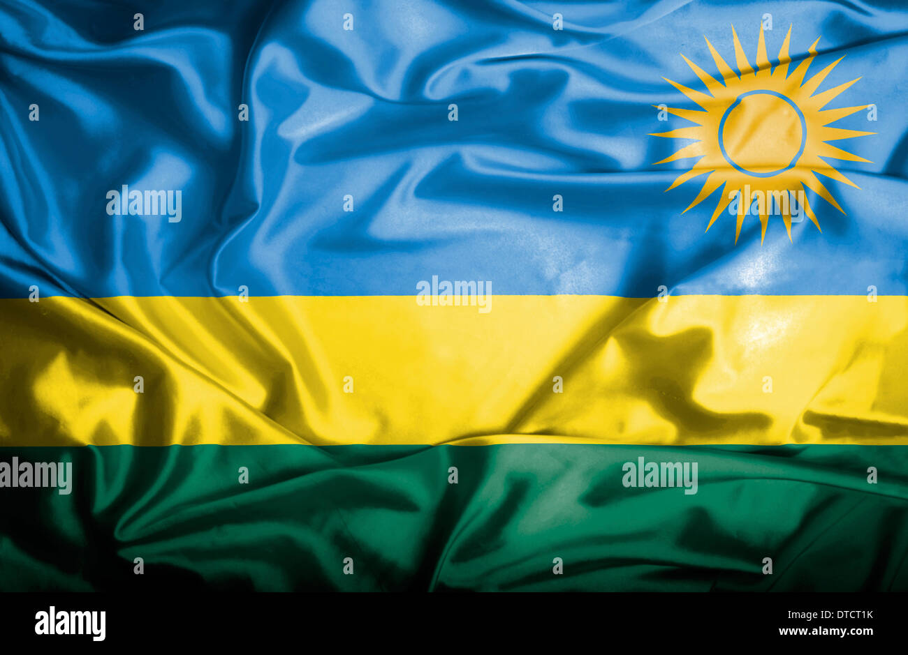 Rwanda waving flag Stock Photo - Alamy
