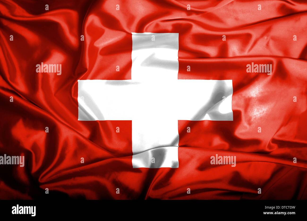 Swiss waving flag Stock Photo - Alamy