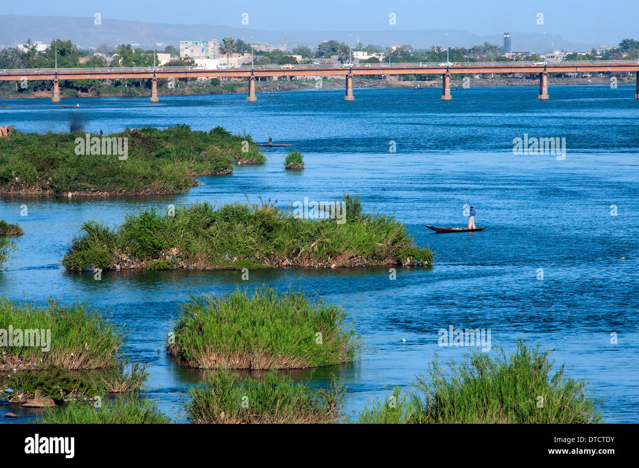 View of Pont de martyrs and Niger River, Bamako, Mali Stock Photo - Alamy
