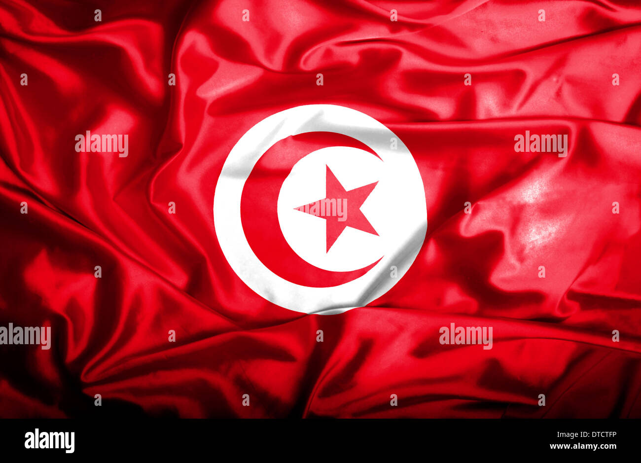 Satin texture tunisian flag hi-res stock photography and images - Alamy