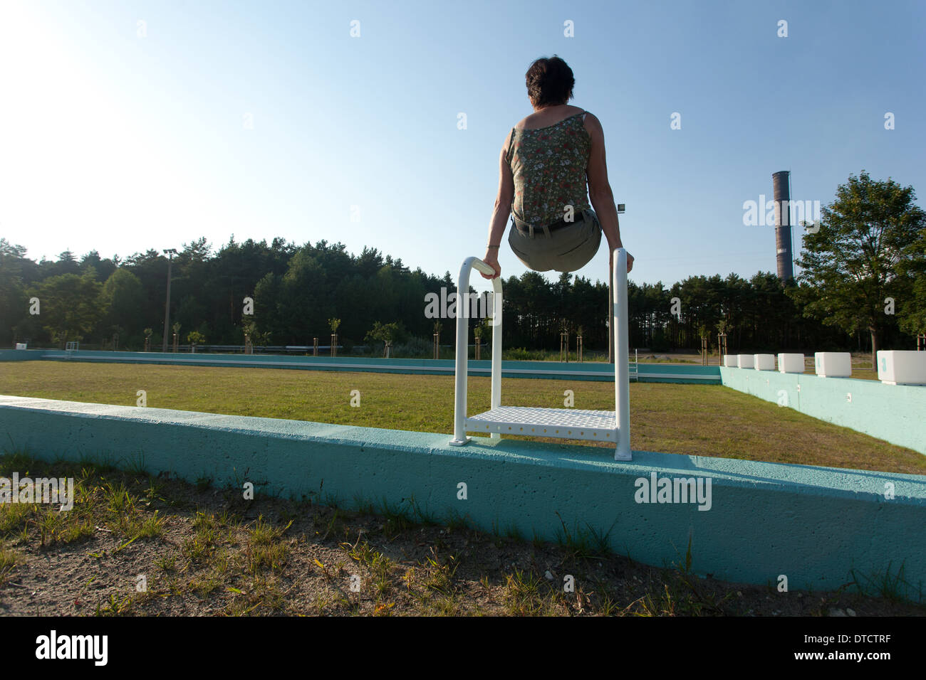 Boxberg, Germany, former outdoor swimming pool, park today Stock Photo ...