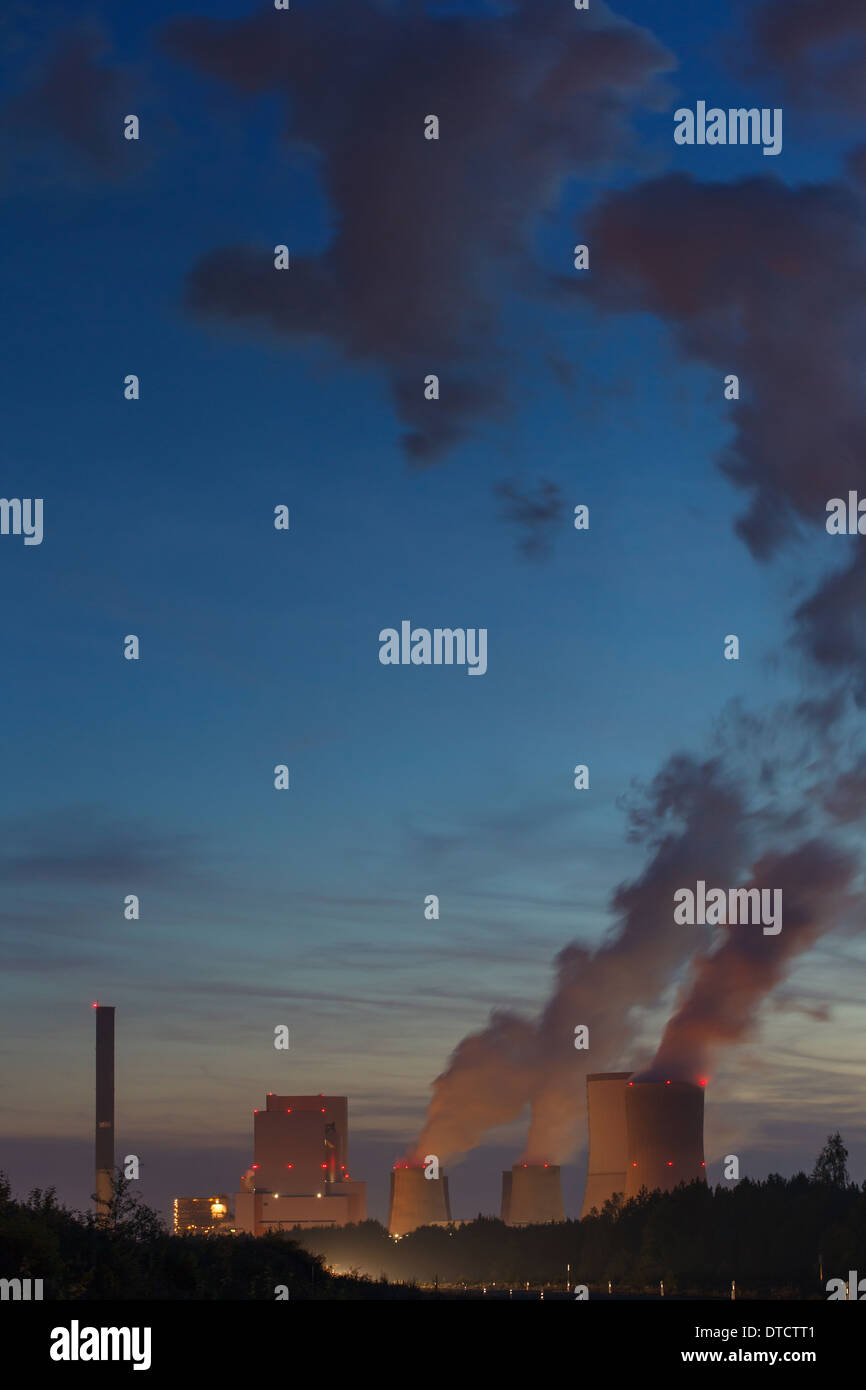 Boxberg, Germany, lignite power plant Boxberg in the evening Stock ...
