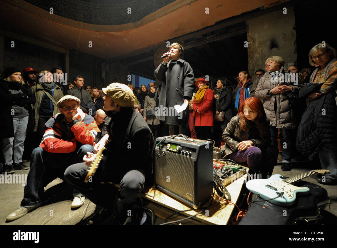 Berlin, Germany. 14th Feb, 2014. People attend the Performance Art ...