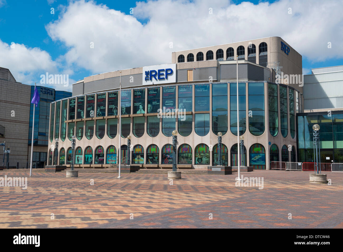 The REP theatre in Centenary Square, Birmingham, West Midlands, England ...